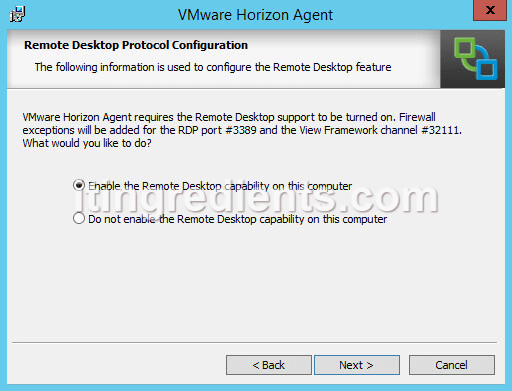 How to Install VMWare Horizon Agent - Step 4